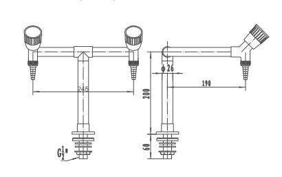 Two way Assay Faucet F2202 - Laboratory Faucet, Valves, & Fittings for ...